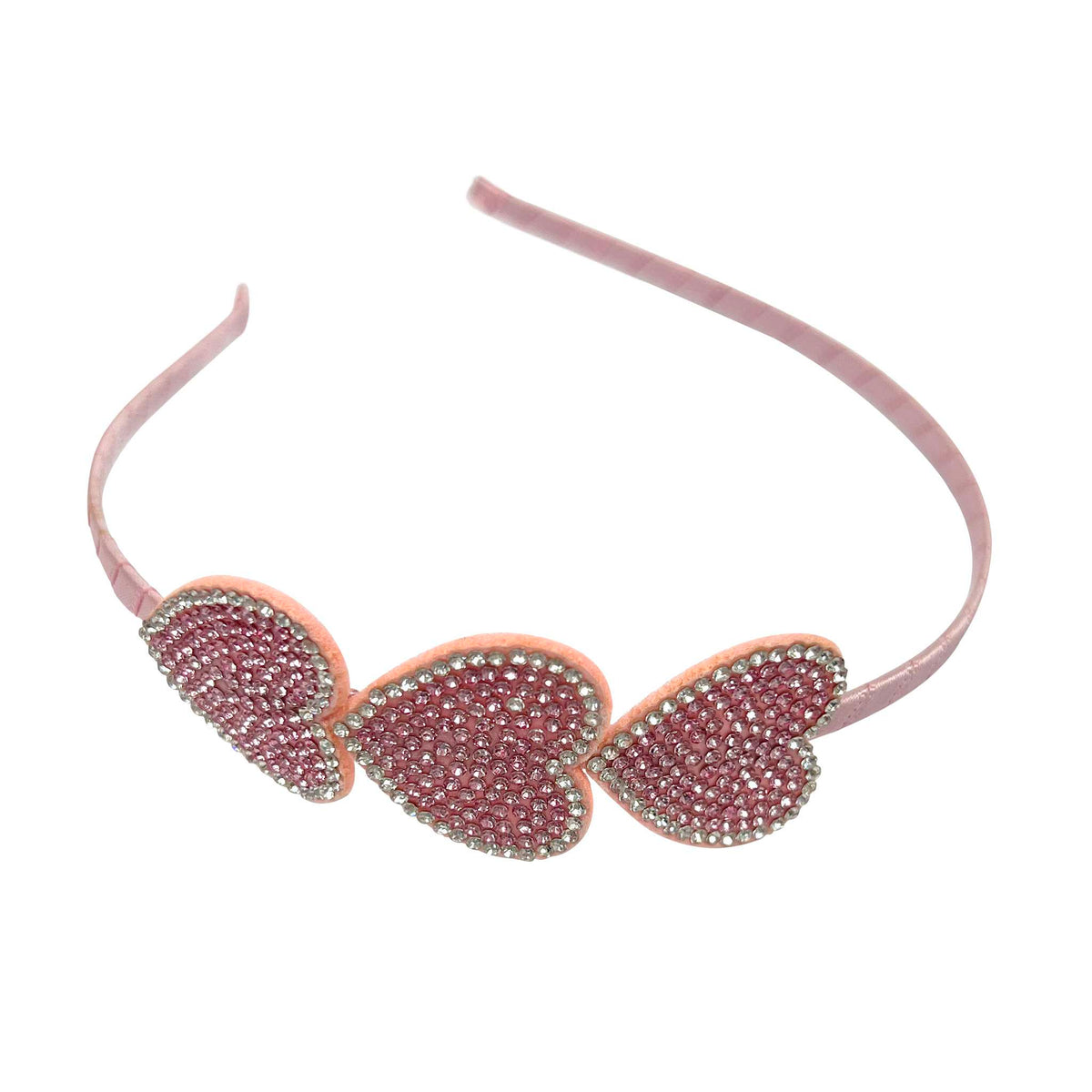 Pink Rhinestone Heart Headband – Pink Poppy B2C USA