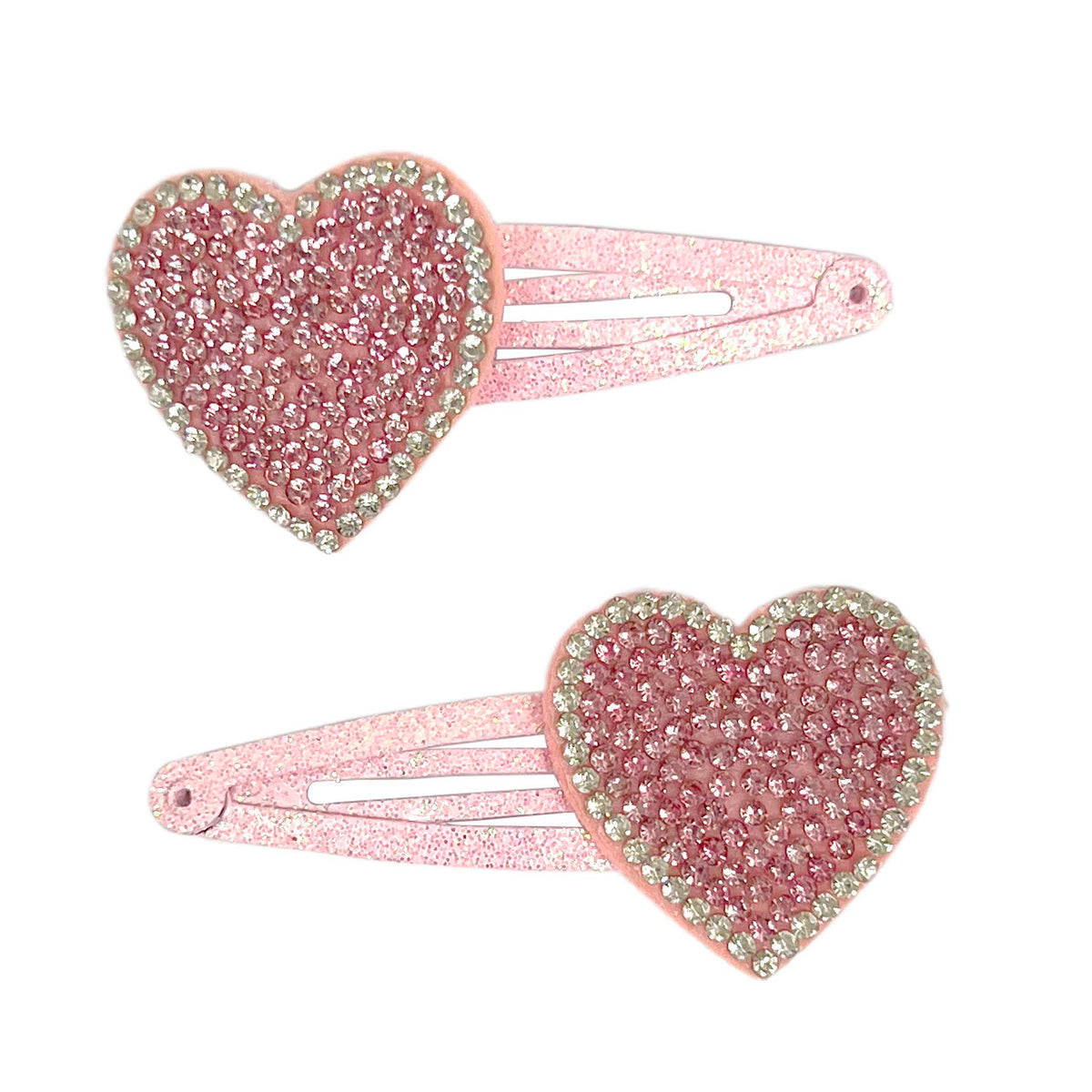 Pink Rhinestone Heart Hair Clip – Pink Poppy B2C USA