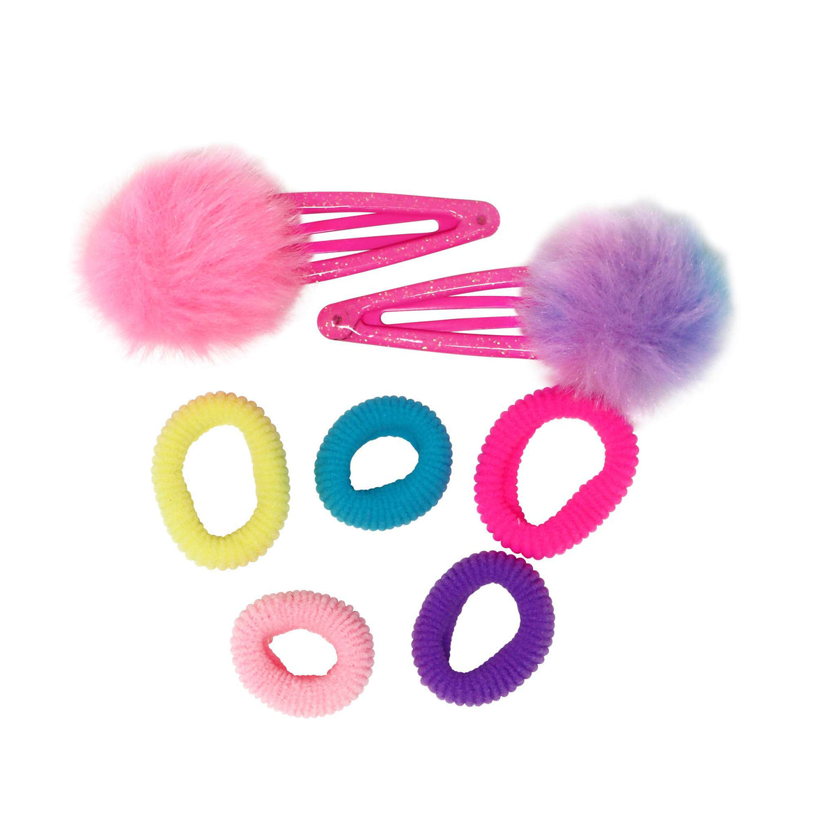 Pom Pom Hair Clips & Elastics – Pink Poppy B2C USA