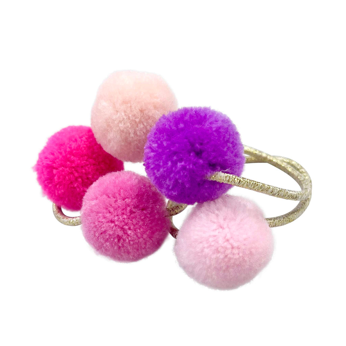 Pom Pom Hair Elastics – Pink Poppy B2C USA